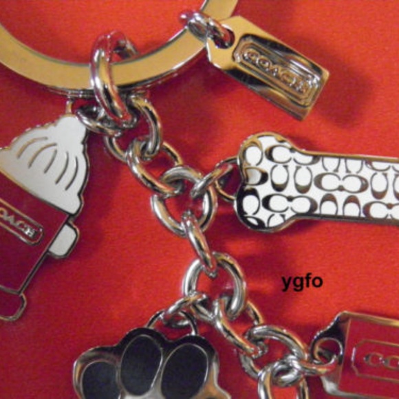 Coach | Accessories | New Coach Terrier Dog Charms Keychain Paw Bone ...